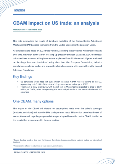 CBAM Impact on US Trade: Sandbag’s Analysis