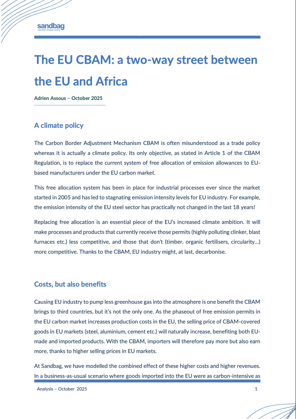 The EU CBAM: a two-way street between the EU and Africa